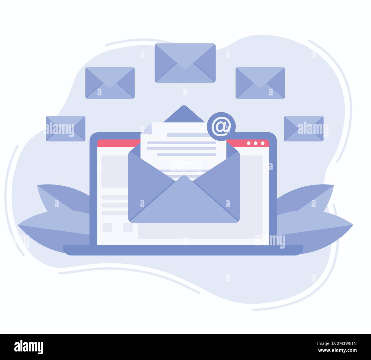 Email marketing illustration concept .Modern flat design concept of web ...