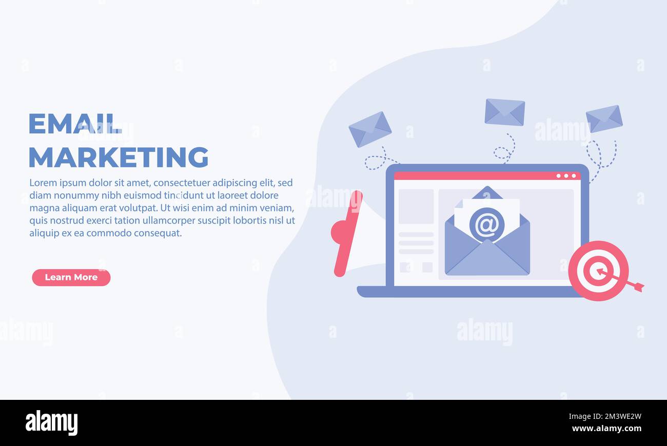 Email marketing illustration concept .Modern flat design concept of web ...