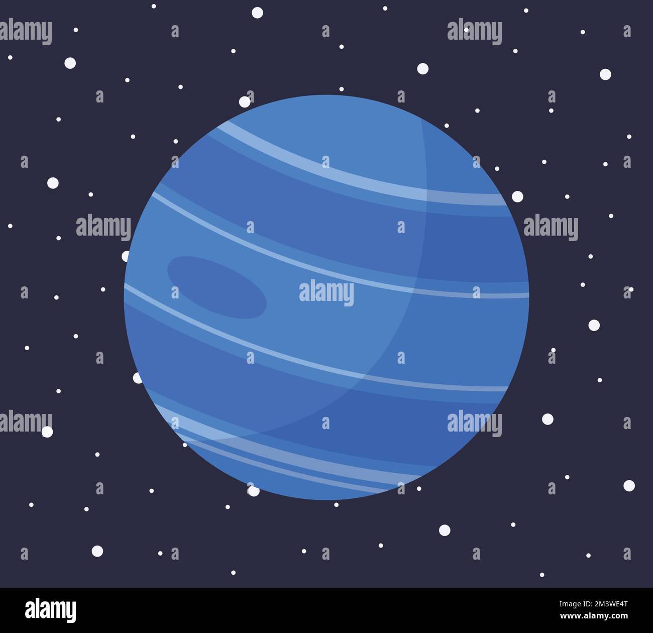 Cartoon solar system planet in flat style. Planet neptune on dark space ... Cartoon solar system planet in flat style. Planet neptune on dark space ...