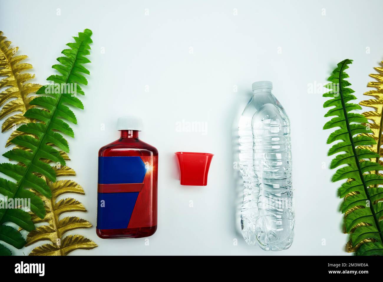 Water bottle medication bottle with shot cup for liquid medicine ...