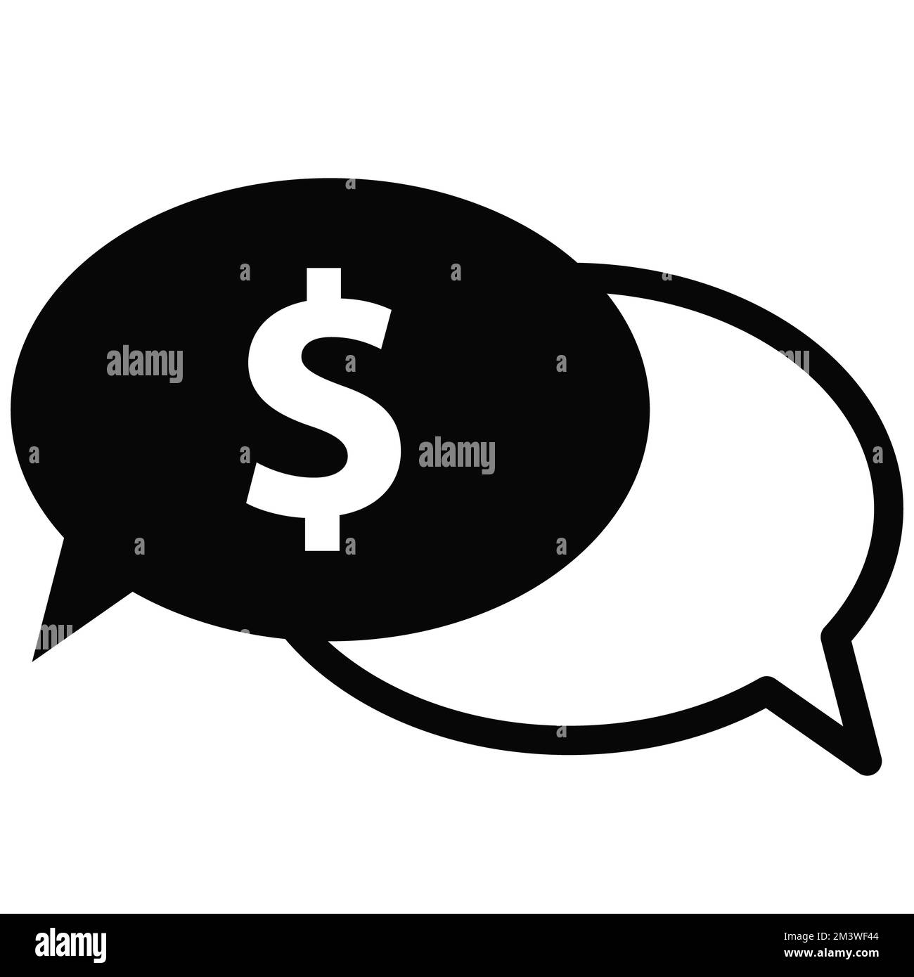Talk about money icon on white background. Money talk sign. finance ...