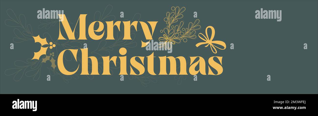Merry Christmas banner vector pattern on a Green background Stock ...