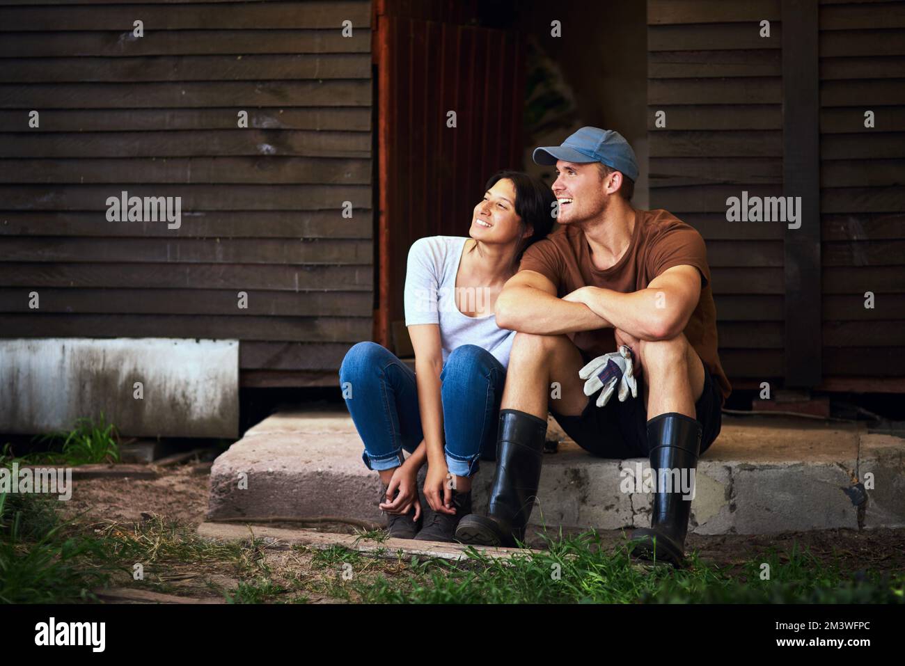 Our love for farming brought us together. Full length shot of a happy ...