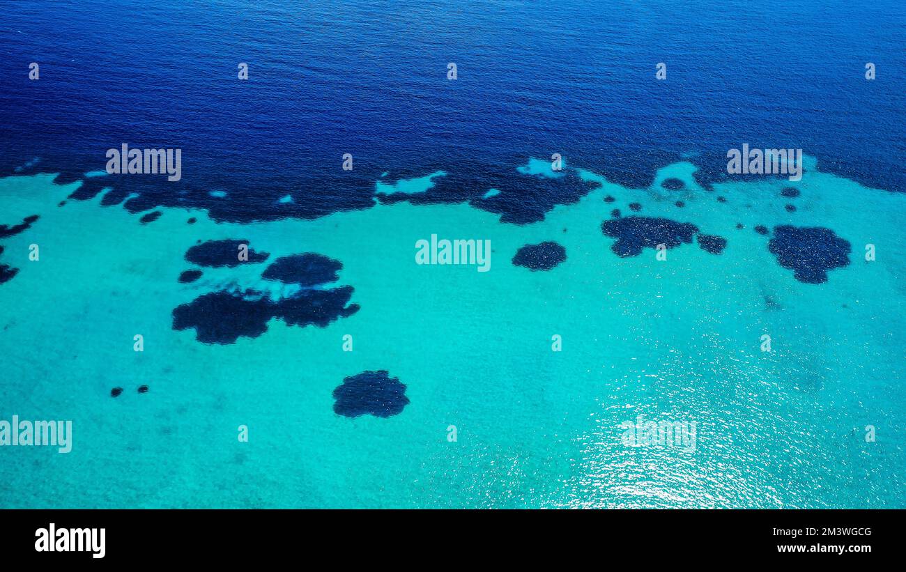 An aerial view of the colorful sea surface Stock Photo - Alamy
