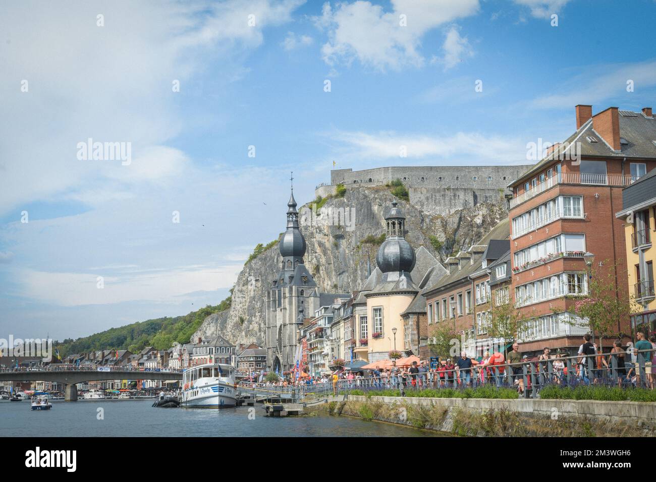 Dinant. Namur - Belgium 15-08-2022. Embankment of the city of Dinant ...