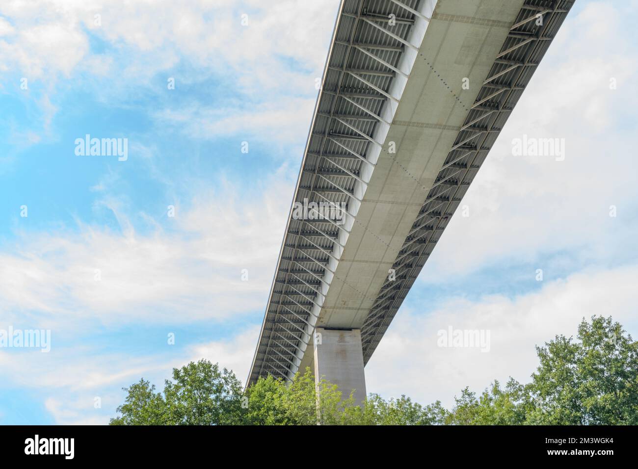 High bridge across the river. bottom view Stock Photo - Alamy