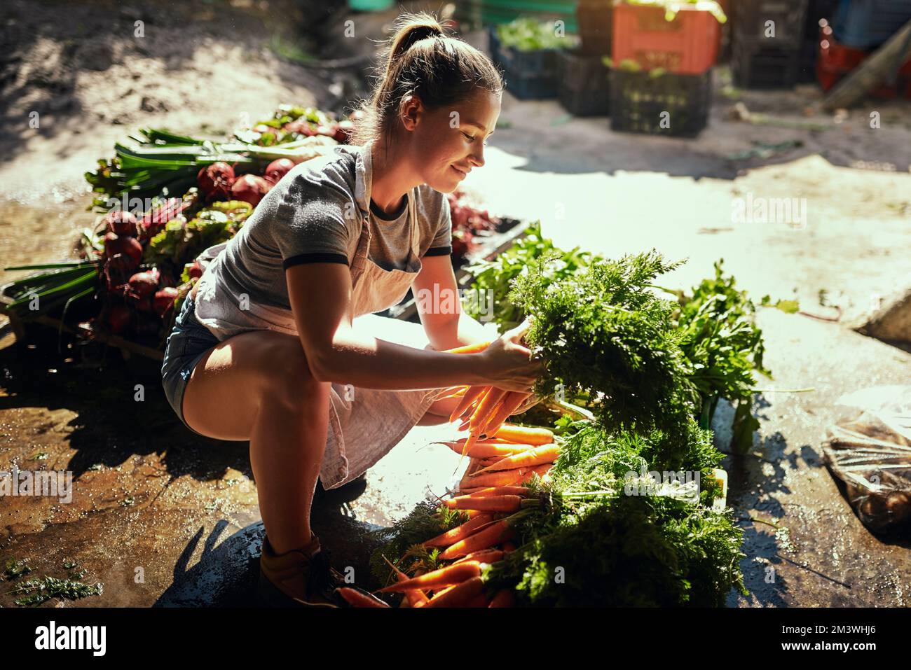 This is what I call a perfect batch. an attractive young female farmer ...