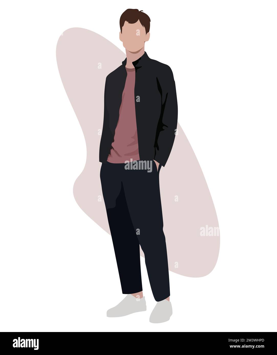 Stylish man. Cartoon male characters. Men in fashion clothes. Flat ...