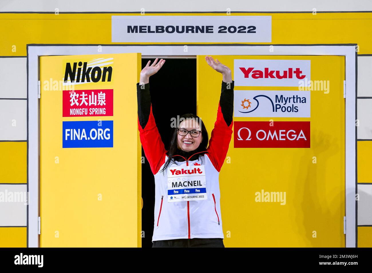 Margaret Macneil of Canada celebrates after winning the gold medal in ...