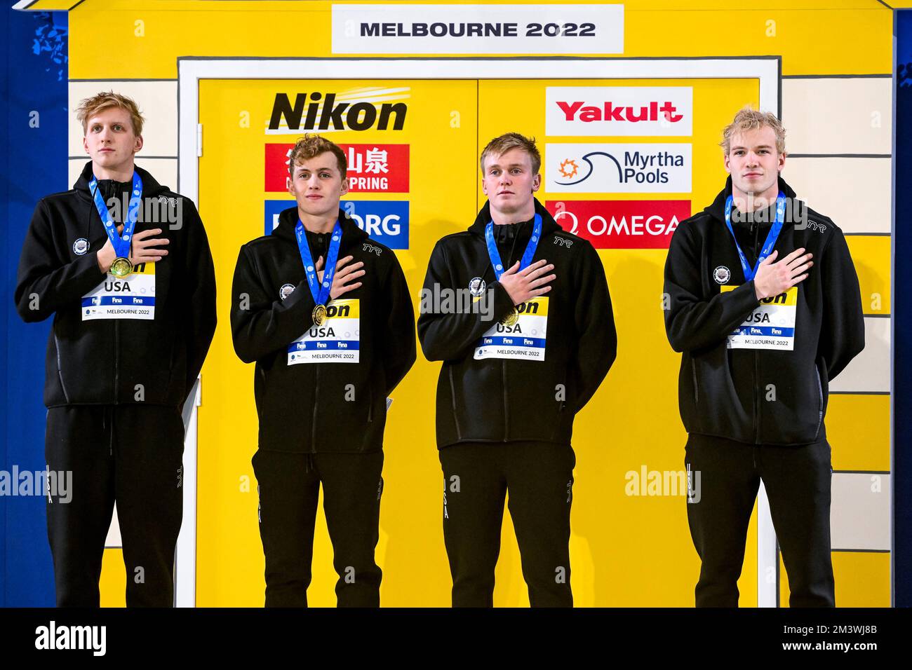 Kieran Smith, Carson Foster, Trenton Julian, Drew Kibler of United ...