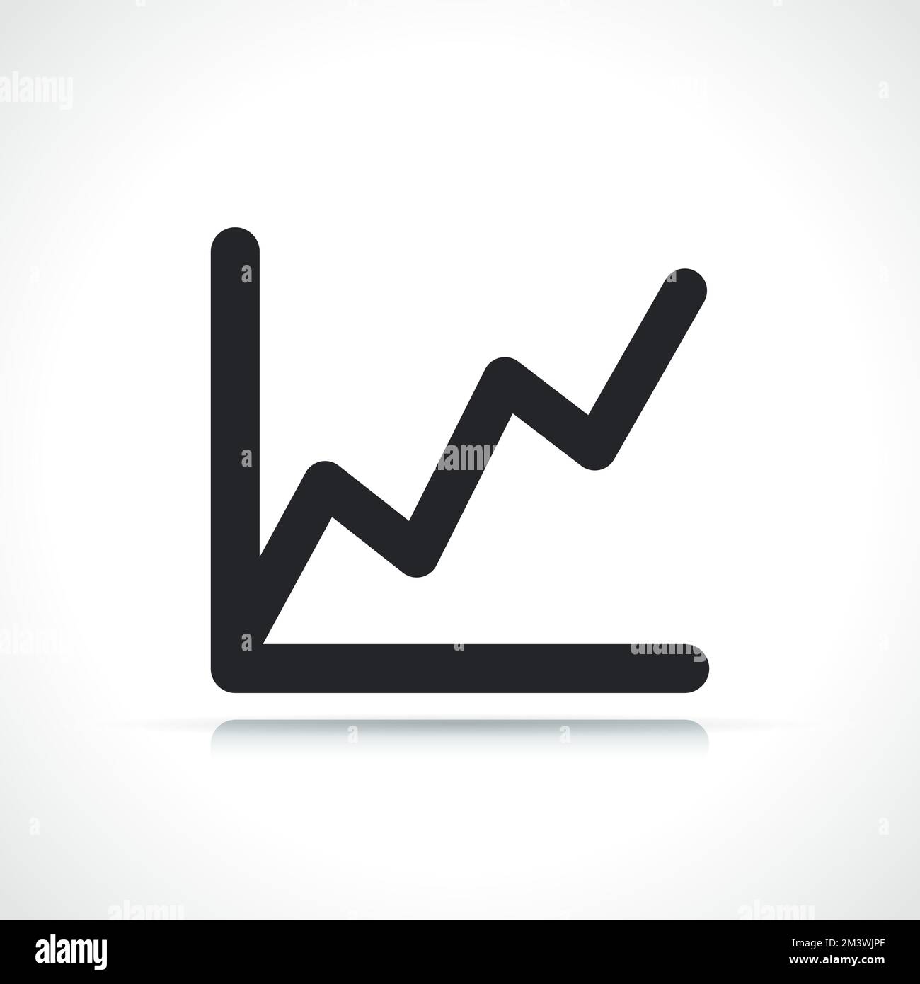 Illustration of graph or diagram line icon Stock Vector Image & Art - Alamy