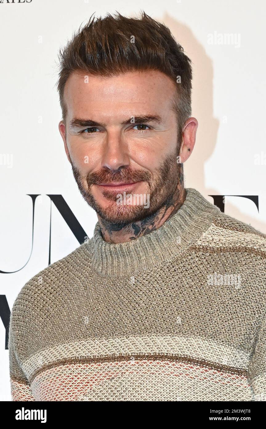 David Beckham attends the Qatar Fashion United at 974 Stadium in Doha ...