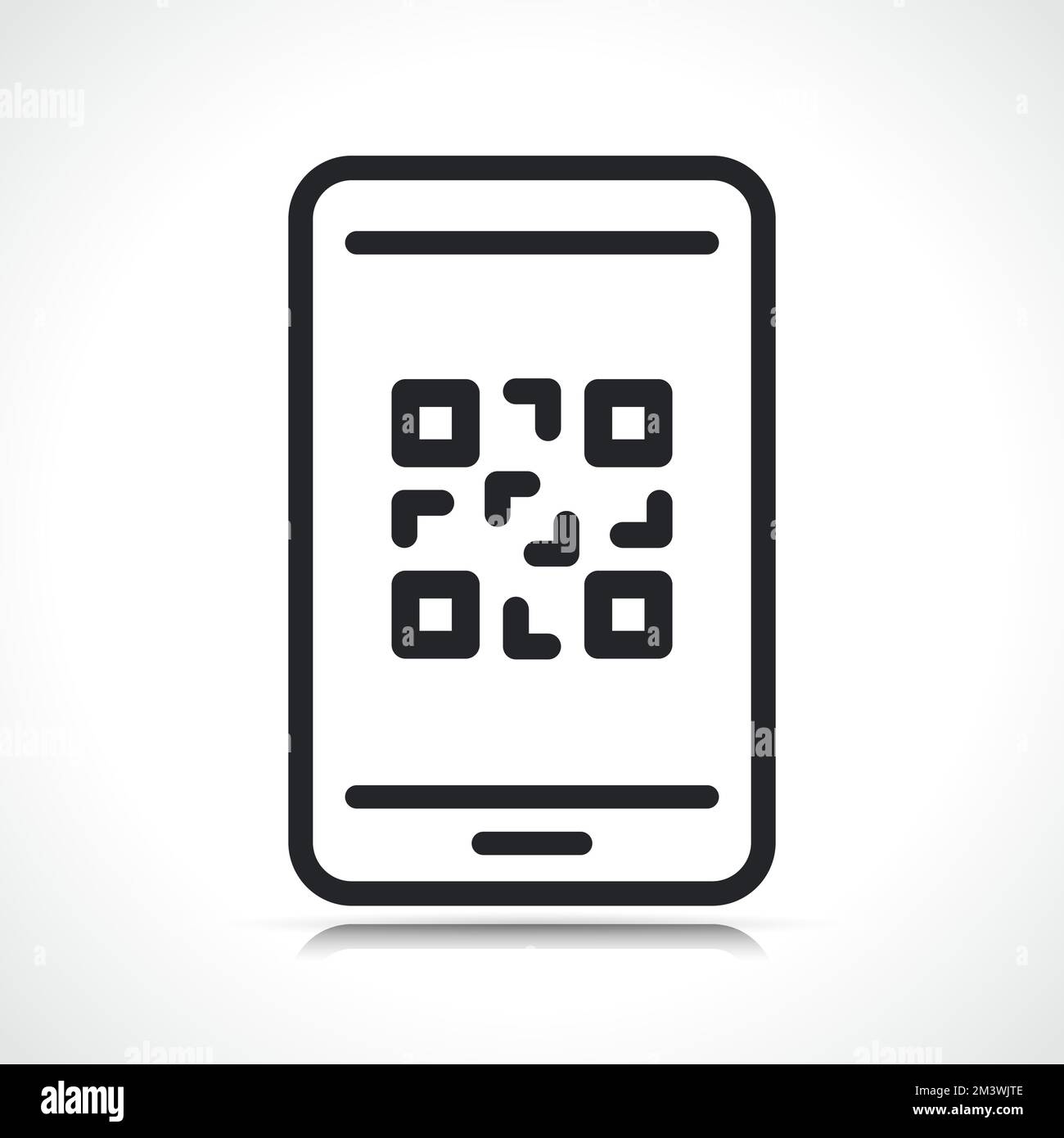 illustration of qr code scanning on phone Stock Vector Image & Art - Alamy