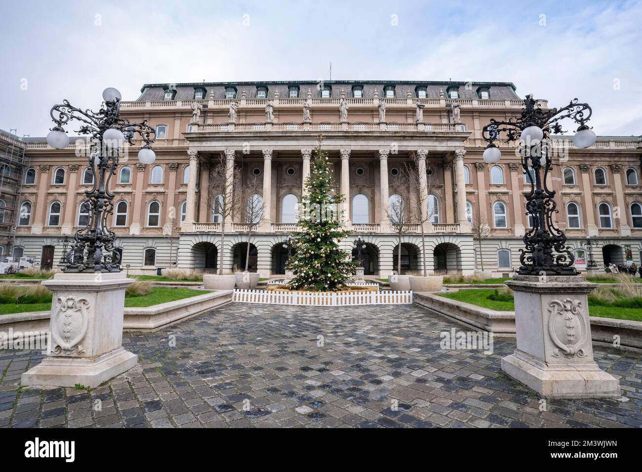 Budapest, Hungary - November 26th, 2022: A christmas tree in the inner ...
