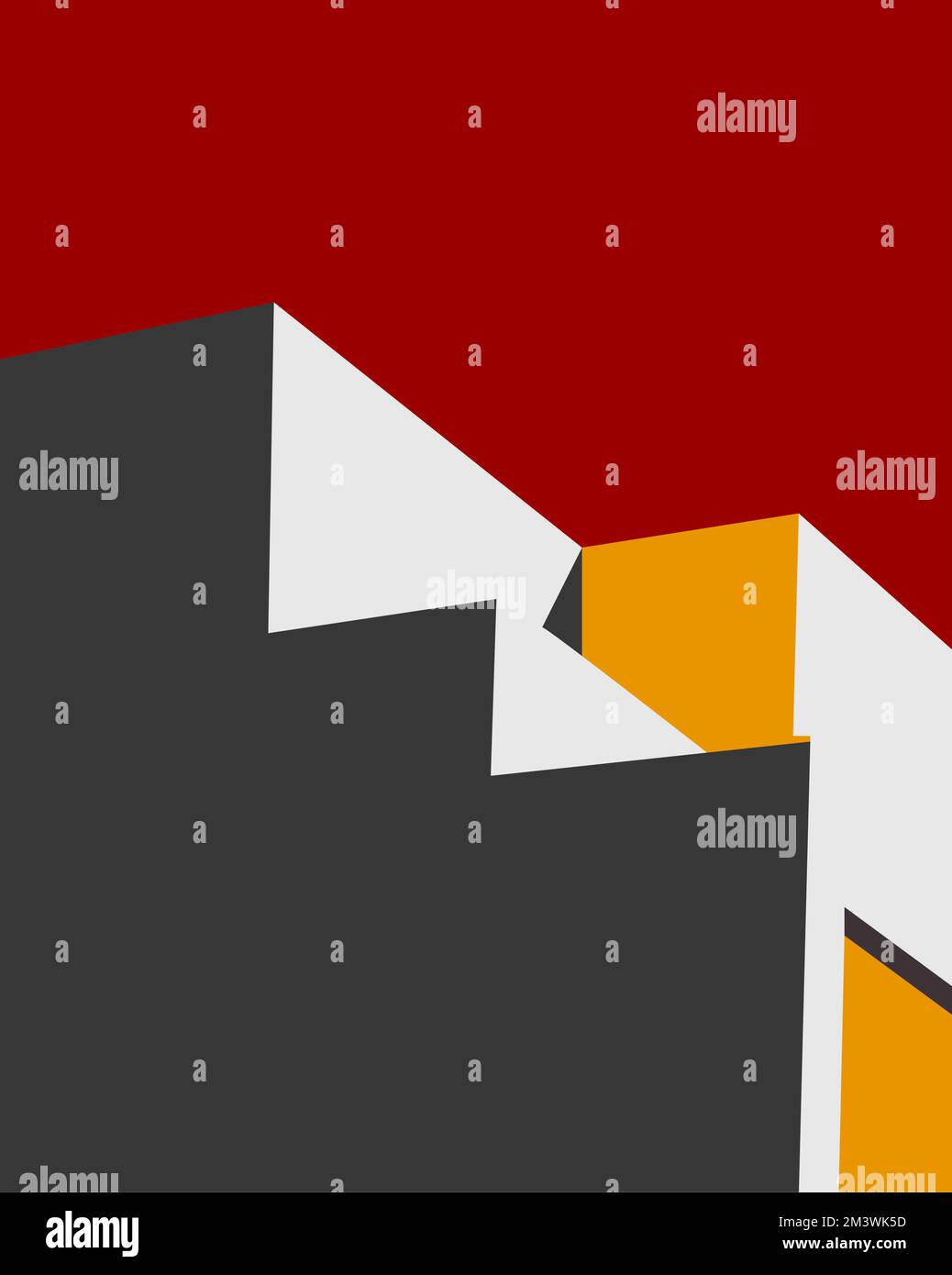 An abstract architectural design of a modern minimalist house facade ...