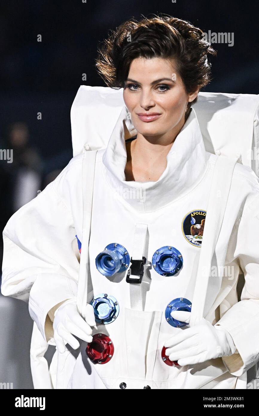 Brazilian model Isabeli Fontana walks the runway during the Qatar ...