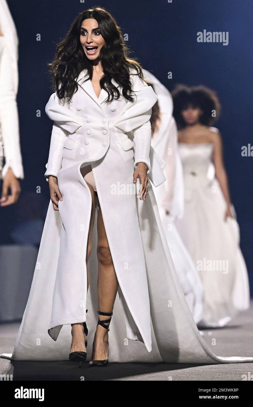 Iranian model Farnoush Hamidian walks the runway during the Qatar ...