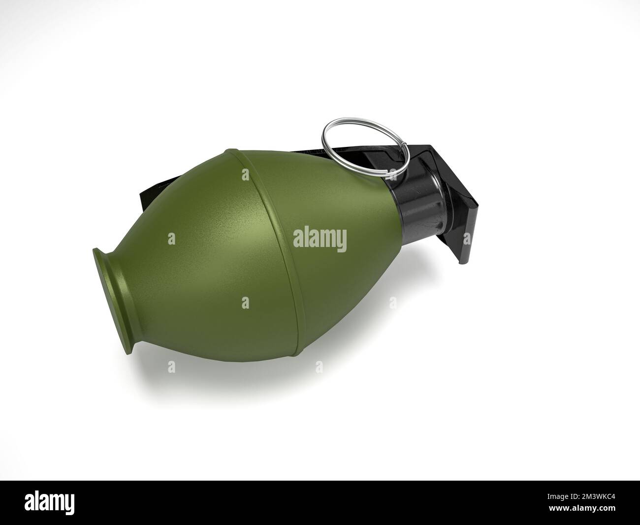 Grenade on a white background. 3d illustration Stock Photo - Alamy