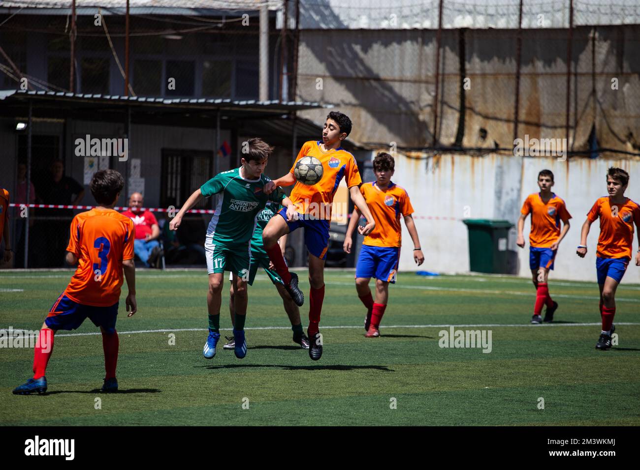 The HMEM youth academy football match in Beirut, Lebanon Stock Photo ...