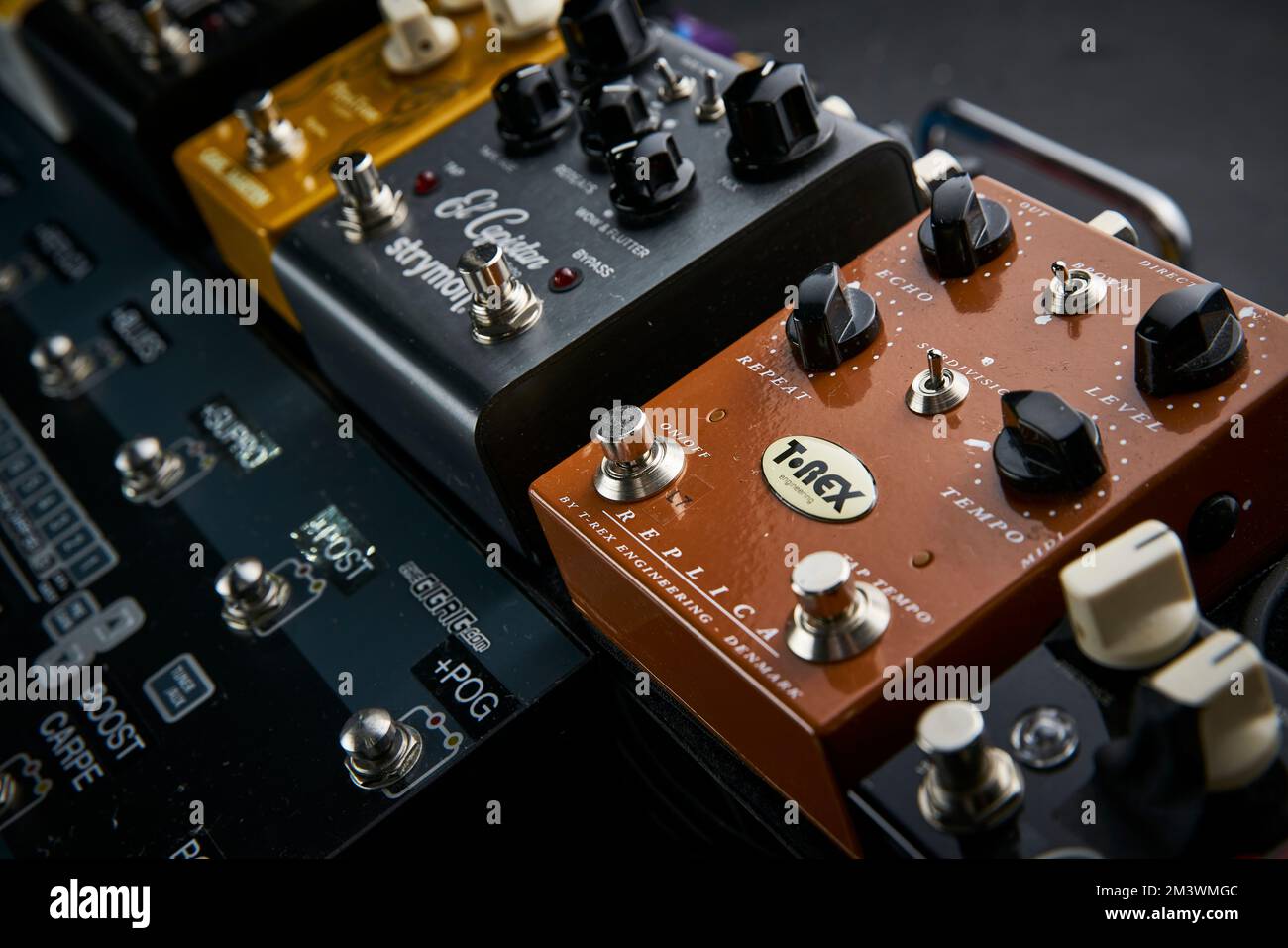 The pedal board of guitarist Gem Archer, former Oasis guitarist and ...