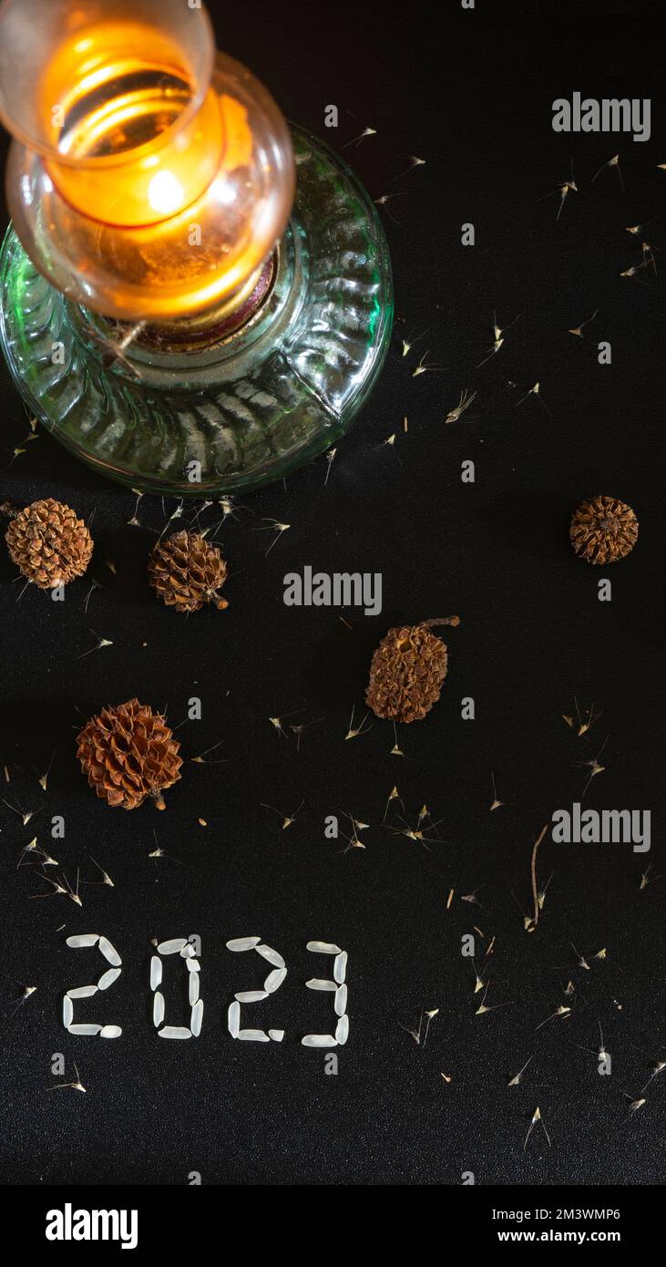 Happy new year 2022 background, holidays card with lights, gifts and ...