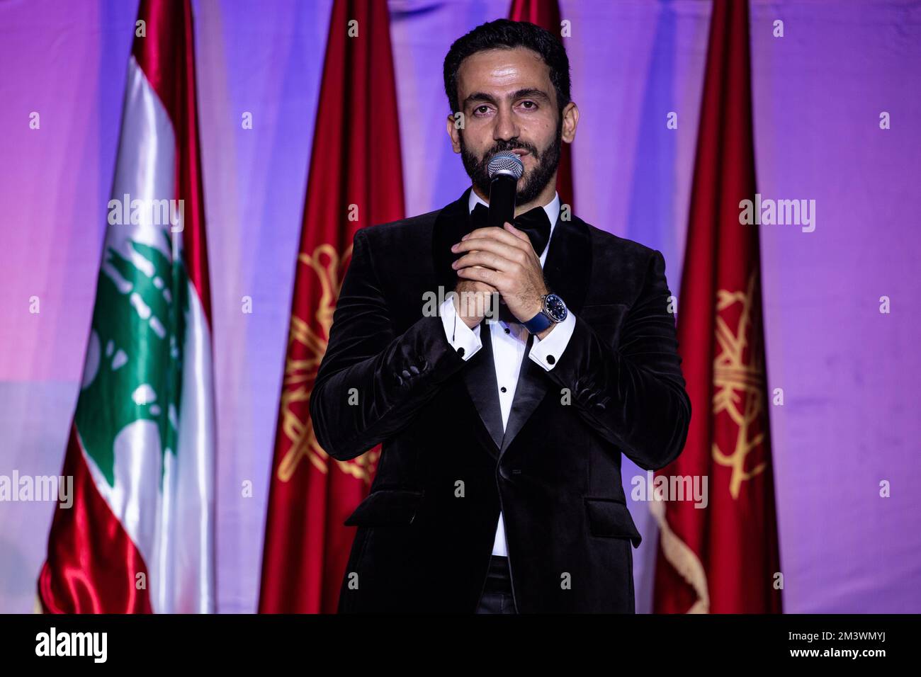 An Armenian singer Sevak Amroyan on the stage in Beirut, Lebanon Stock ...