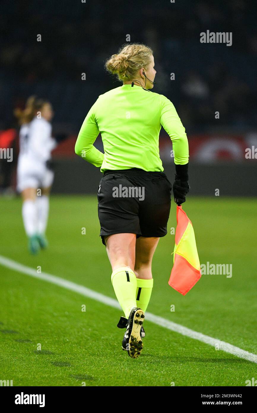 Illustration picutre shows a touch assistant referee (woman) with his ...
