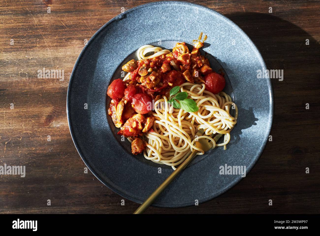 Homemade savory spaghetti Stock Photo - Alamy