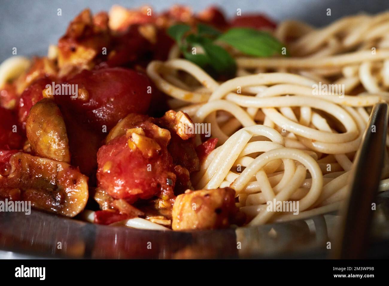 Homemade savory spaghetti Stock Photo - Alamy