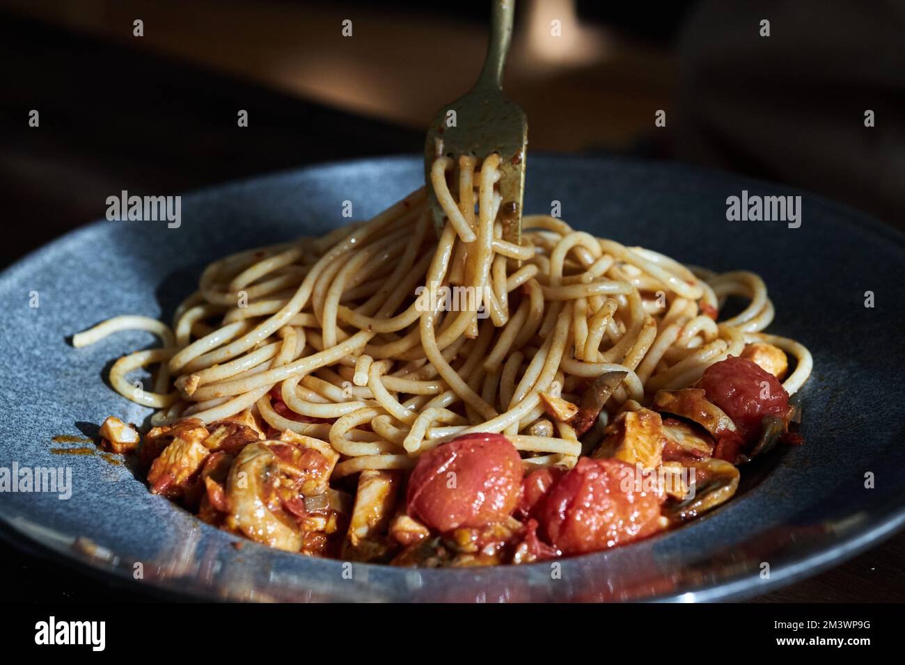 Homemade savory spaghetti Stock Photo - Alamy
