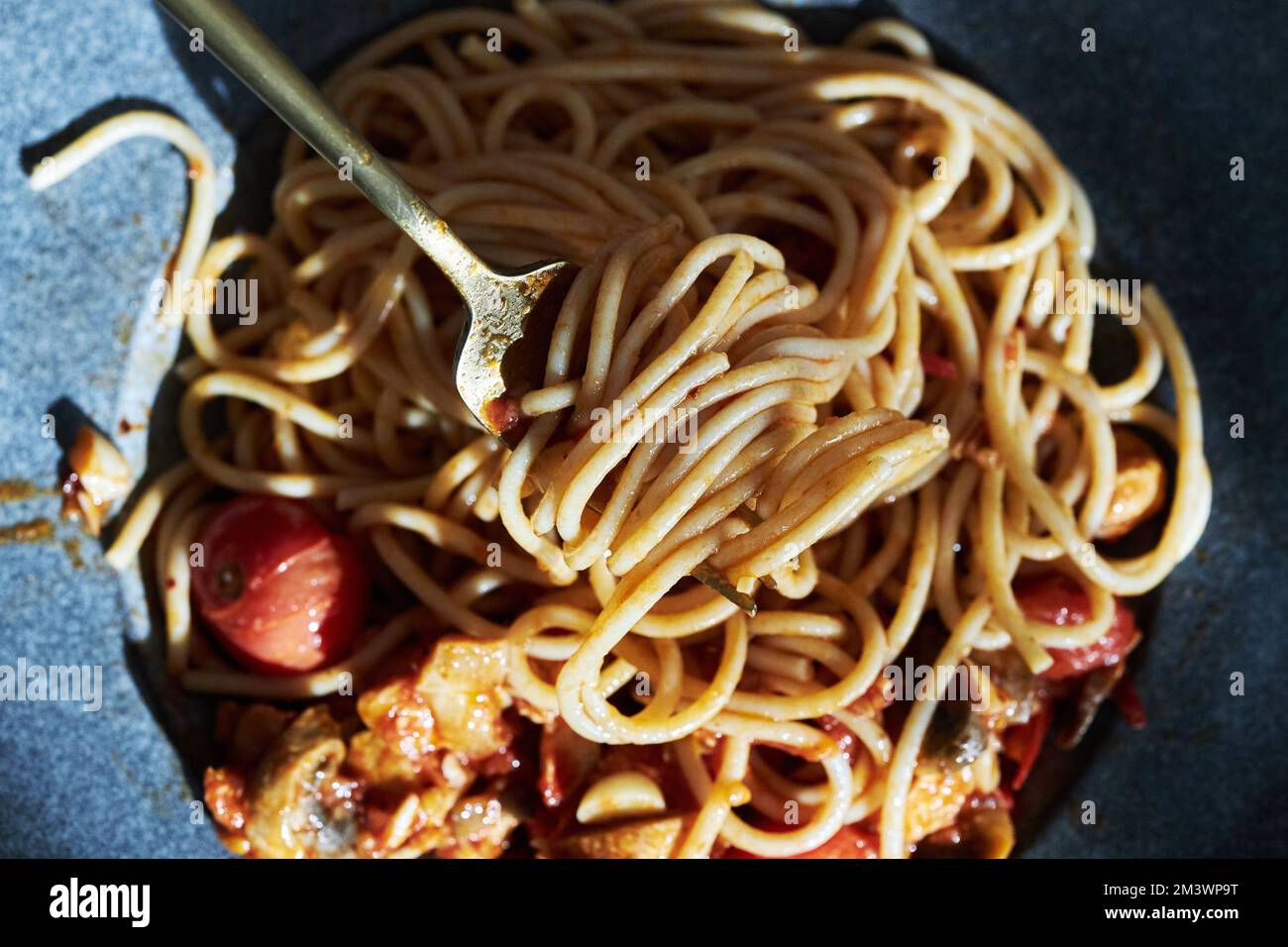 Homemade savory spaghetti Stock Photo - Alamy