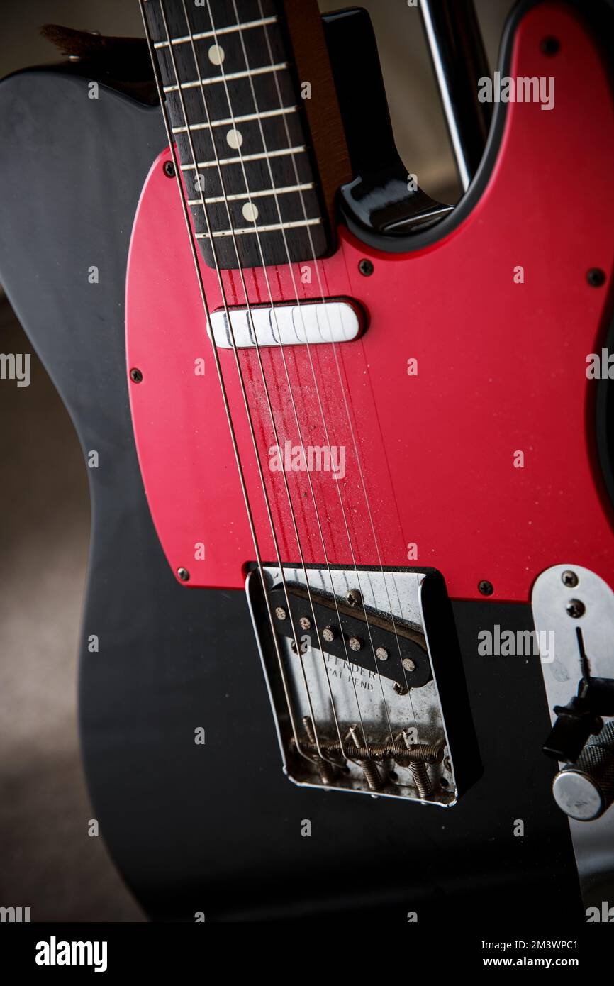 Wilko Johnson's red and black signature Fender Telecaster electric ...
