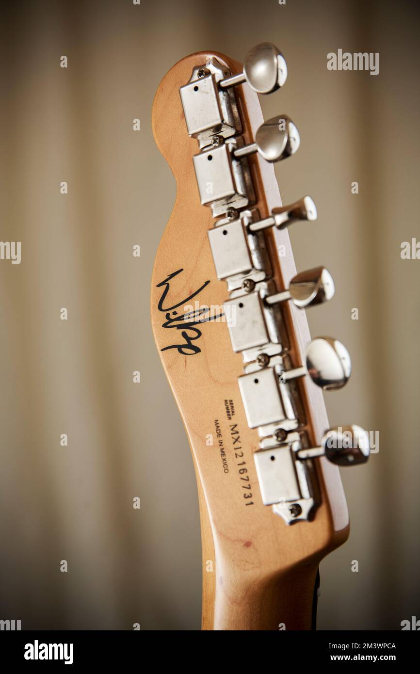 Wilko Johnson's red and black signature Fender Telecaster electric ...