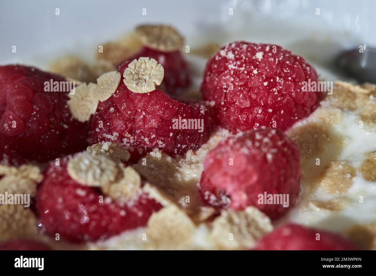 Raspberry and yogurt Stock Photo - Alamy