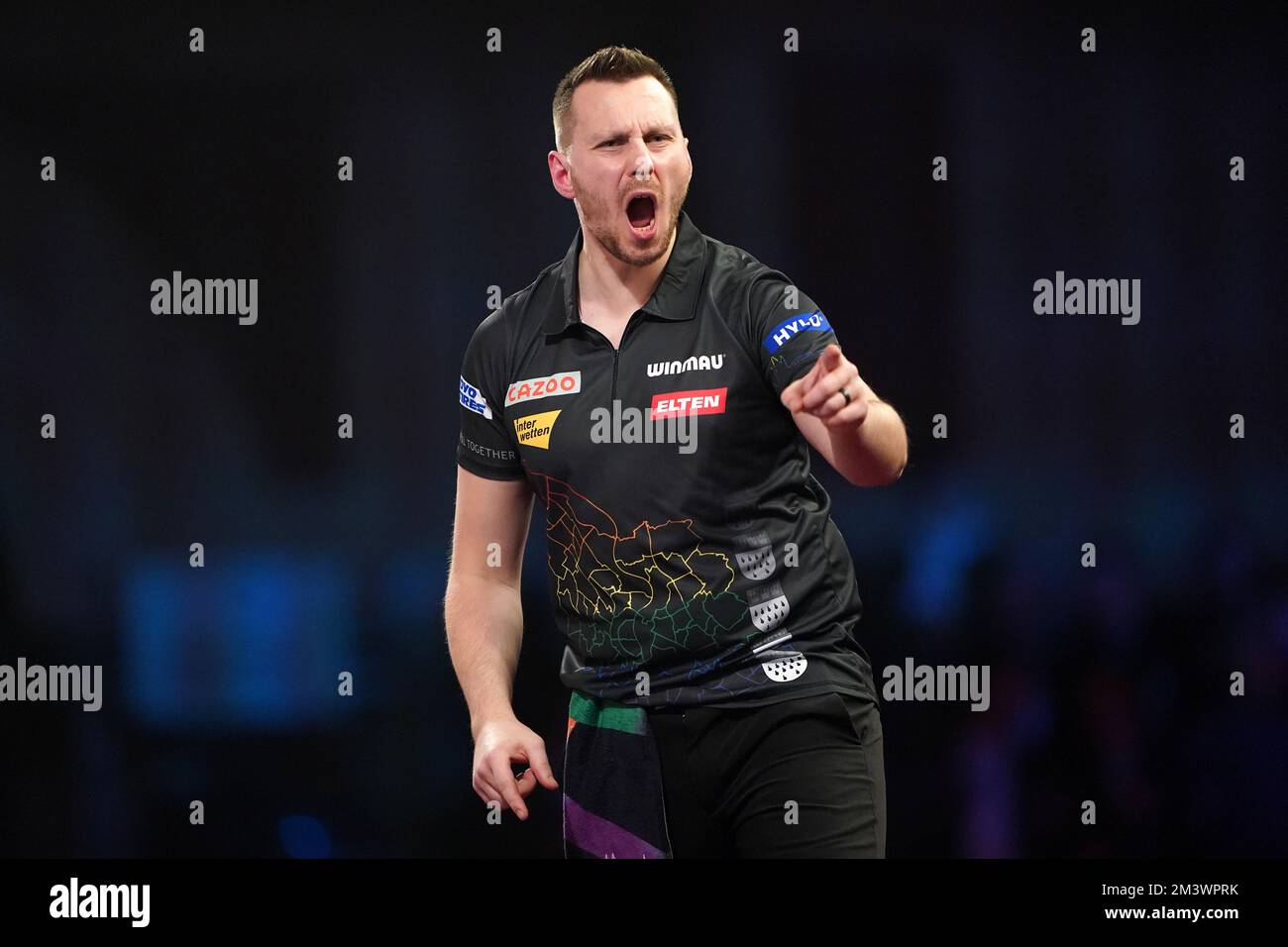 Germany's Florian Hempel in action against England's Keegan Brown ...