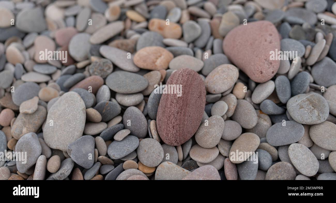 Rounded stones background with different colors, top view Stock Photo ...