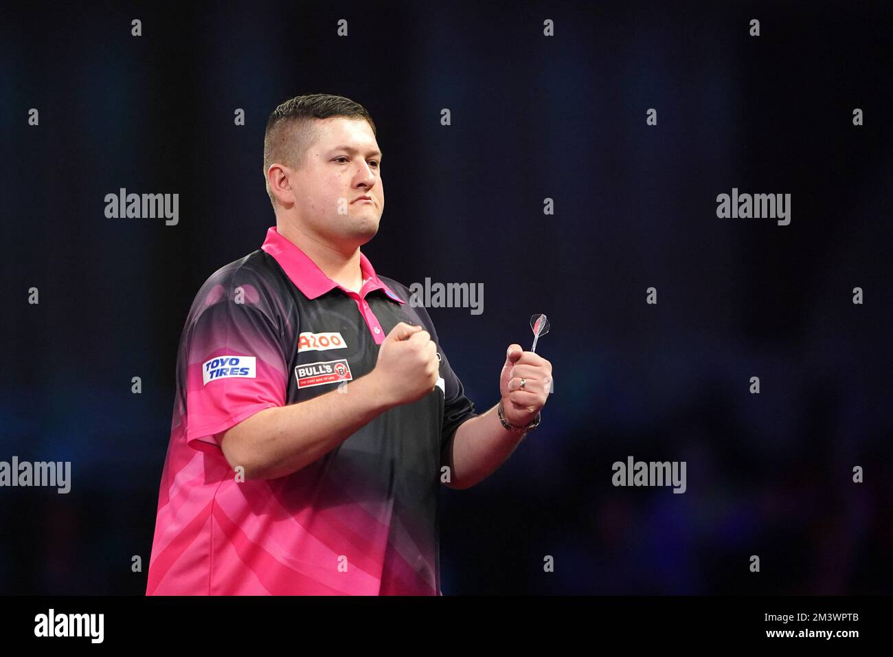England's Keegan Brown in action against Germany's Florian Hempel ...