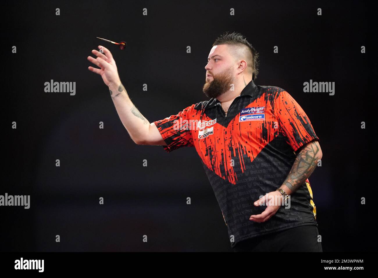 England's Michael Smith in action against Ireland's Nathan Rafferty ...