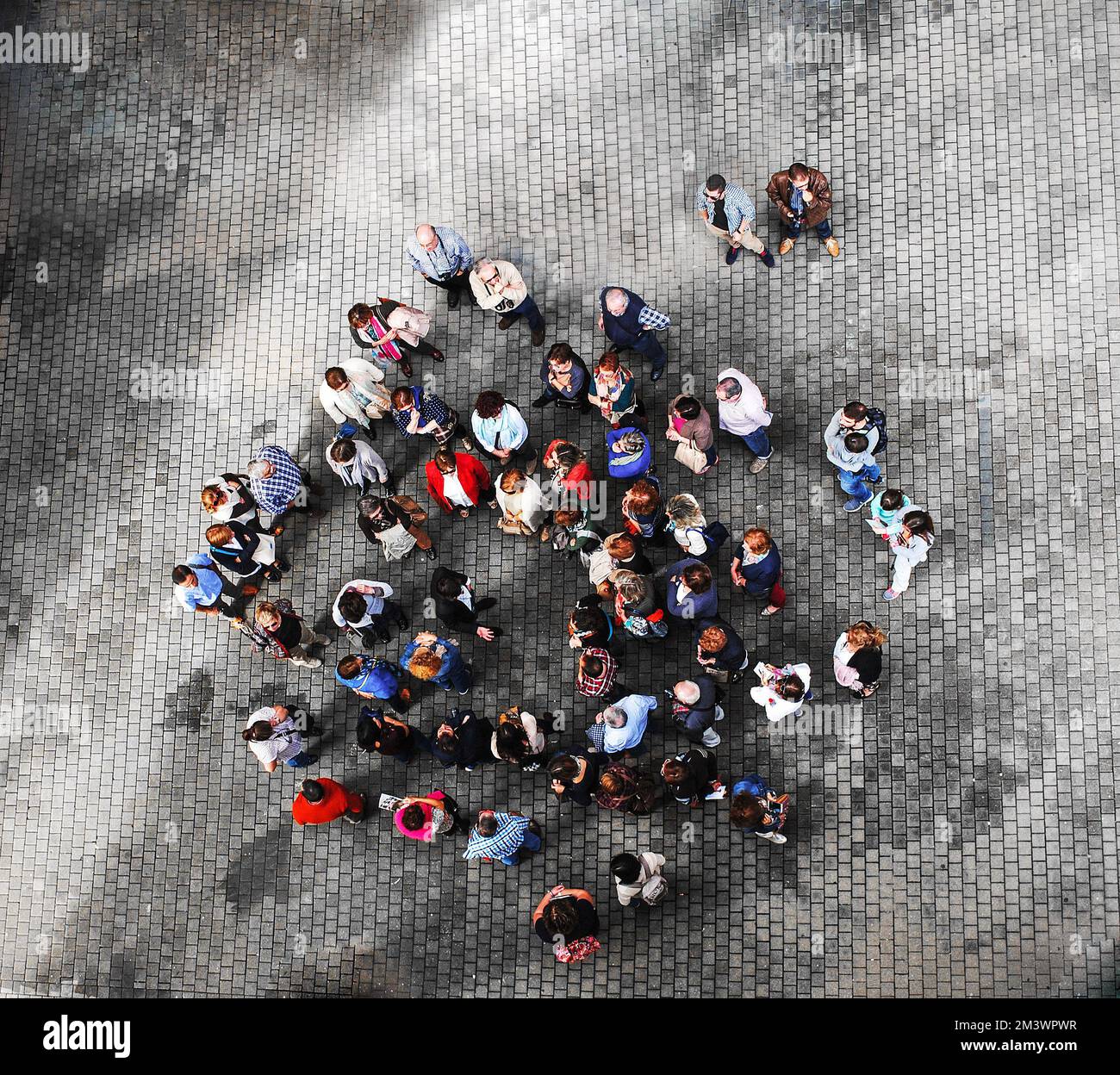 Group of people seen from above Stock Photo - Alamy