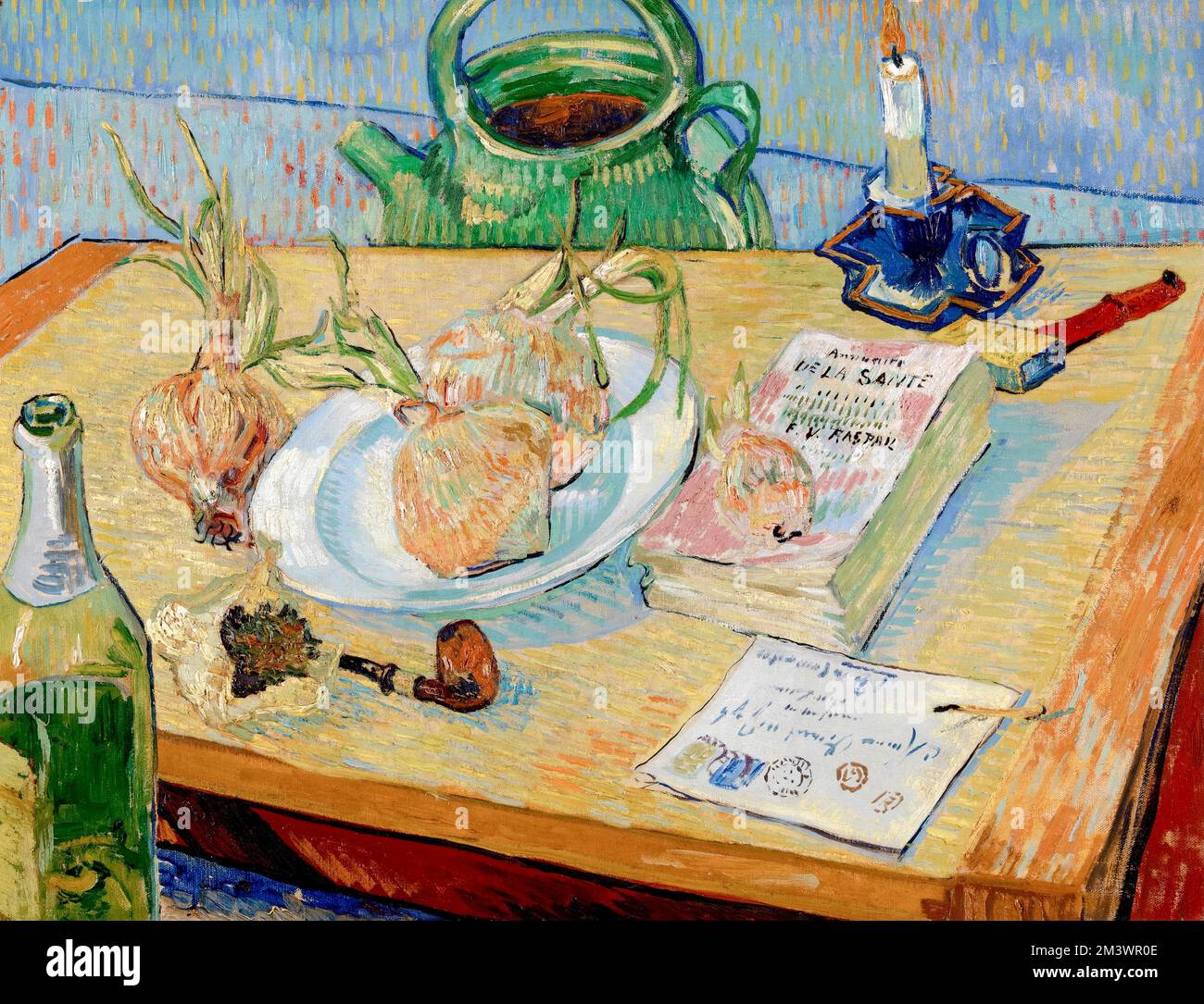 Vincent van Gogh, Still life with a plate of onions, painting in oil on ...