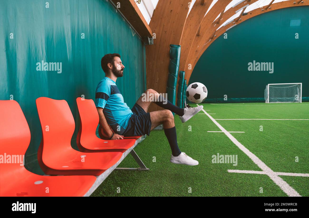 Cinematic image of a soccer freestyle player making tricks with the ...