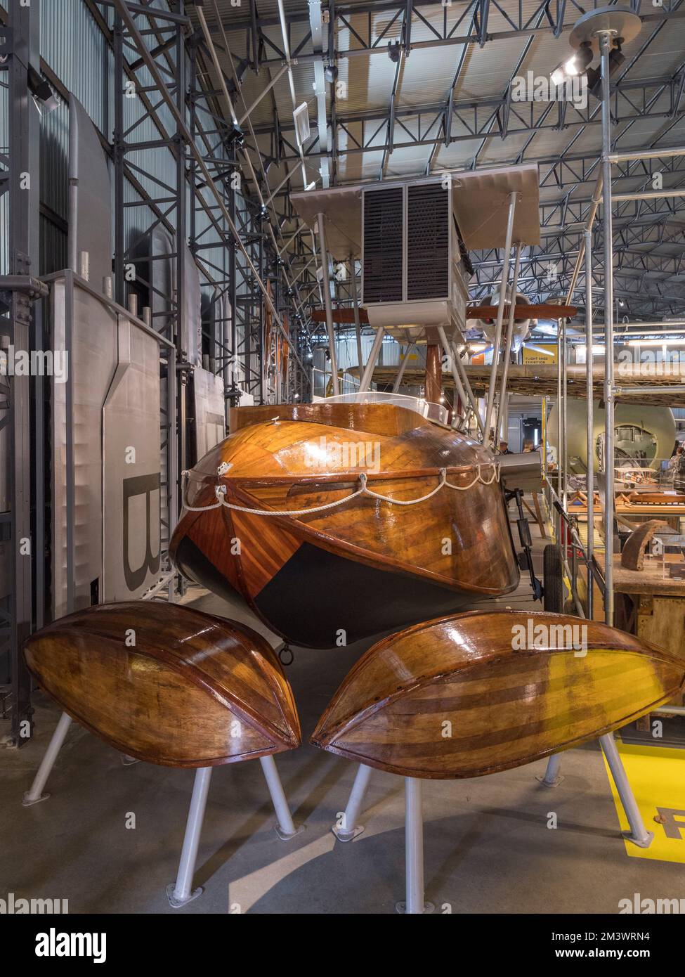 A Vickers Viking Mk IV (replica) and floats on display in the Bellman ...