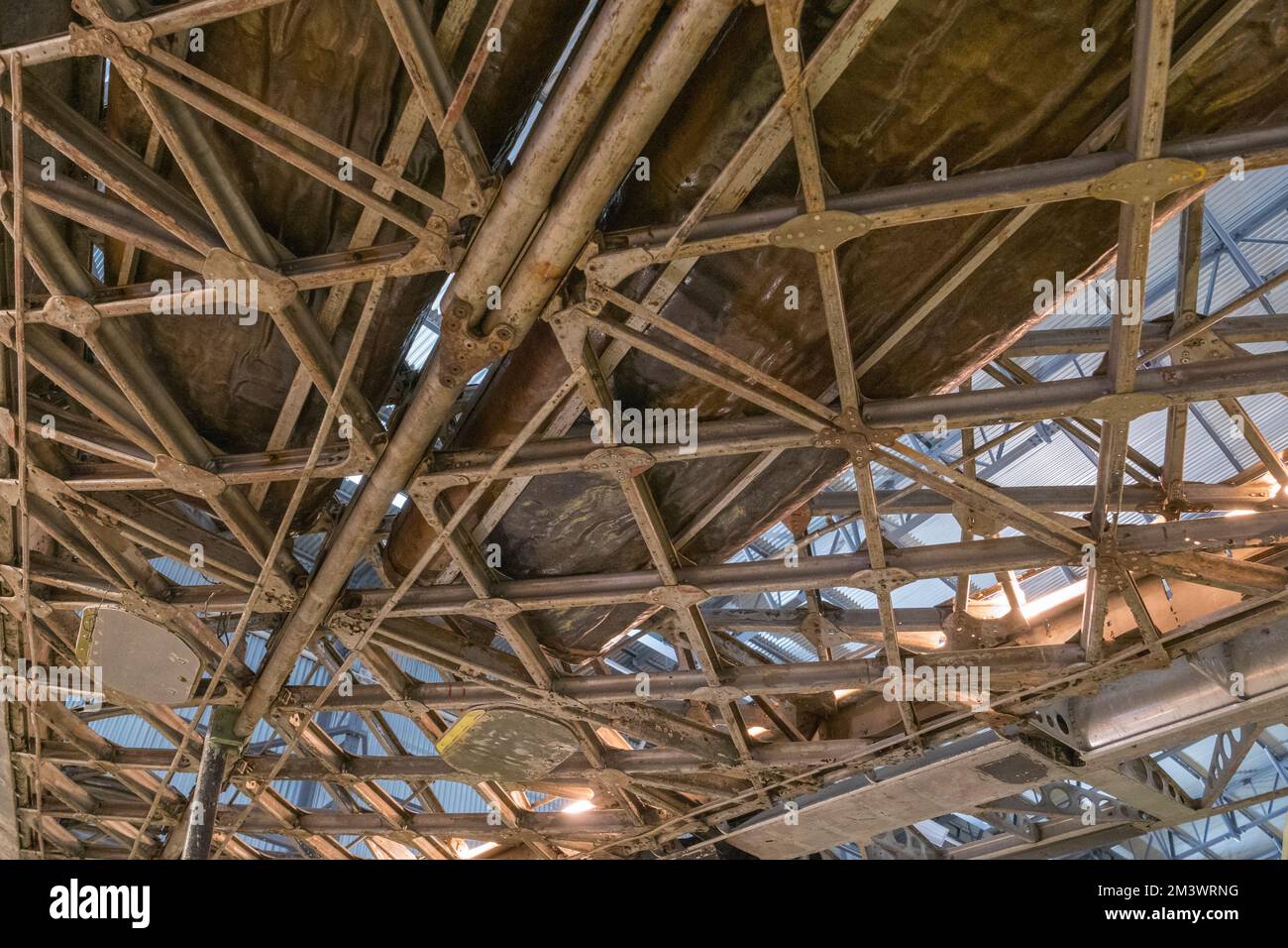 Detail of the wing struts on the frame of a Vickers Wellington Mk1A ...