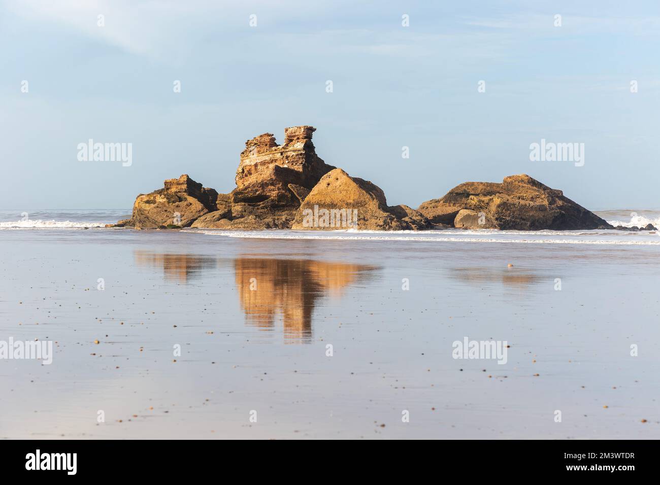 Crumbling historic fortress on the beach, Borj El Baroud, Essaouira ...