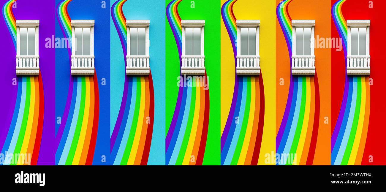 classical marble window on wall 3d illustrarion Stock Photo - Alamy