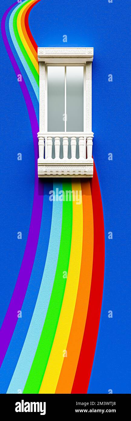 classical marble window on wall 3d illustrarion Stock Photo - Alamy