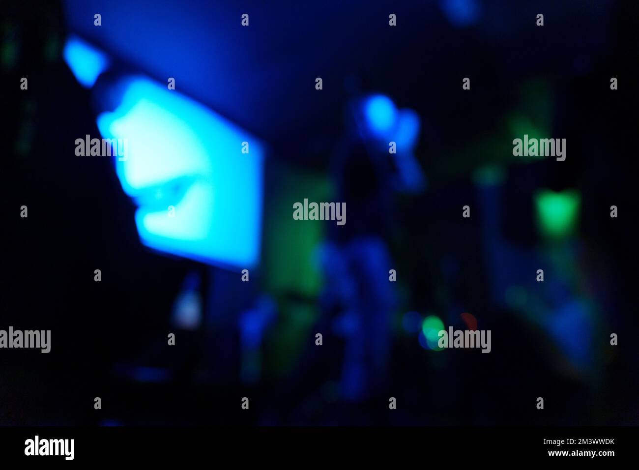 Rock concert out of focus background, musicians playing on stage, soft ...
