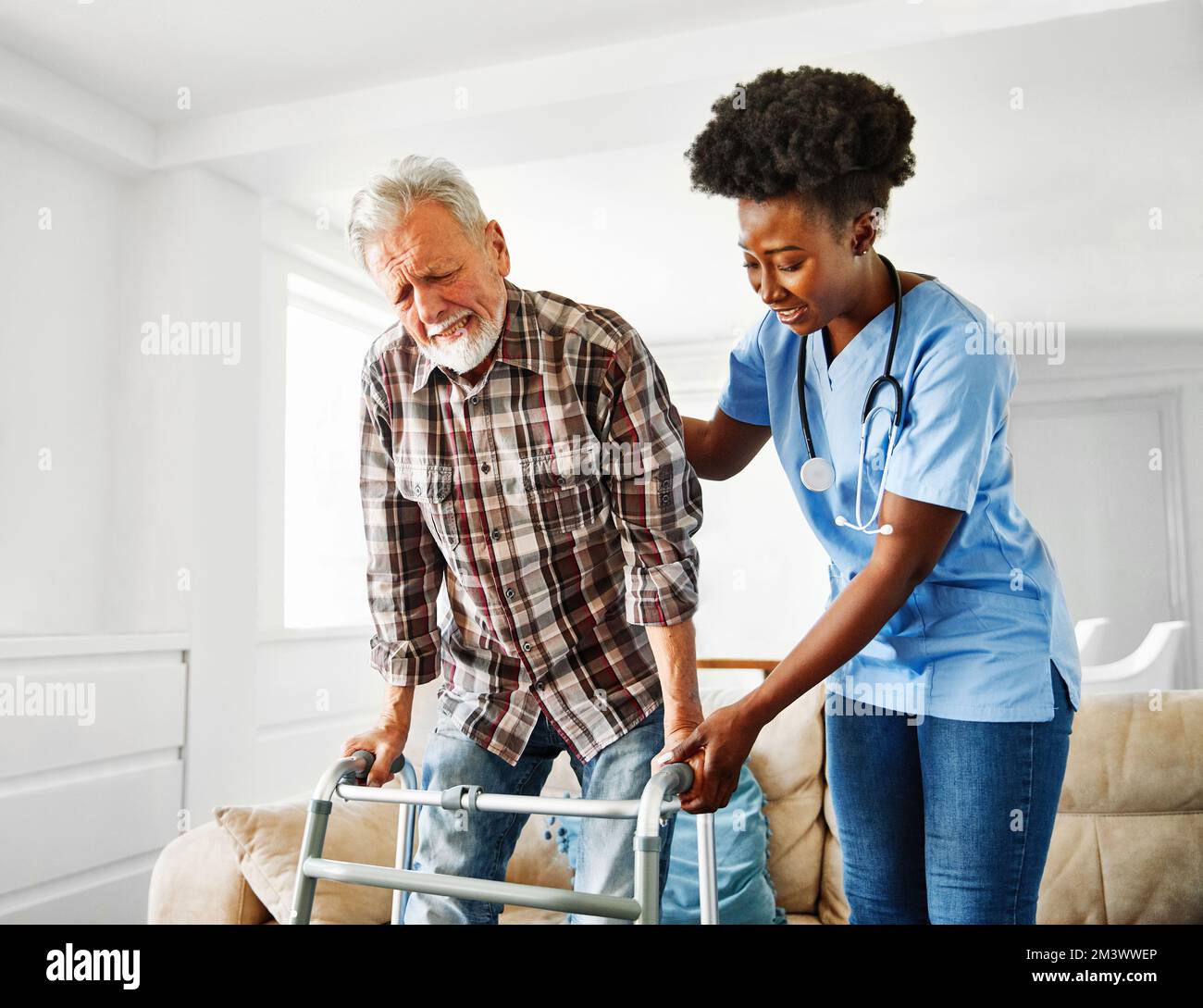 nurse doctor senior care caregiver help walker assistence retirement ...