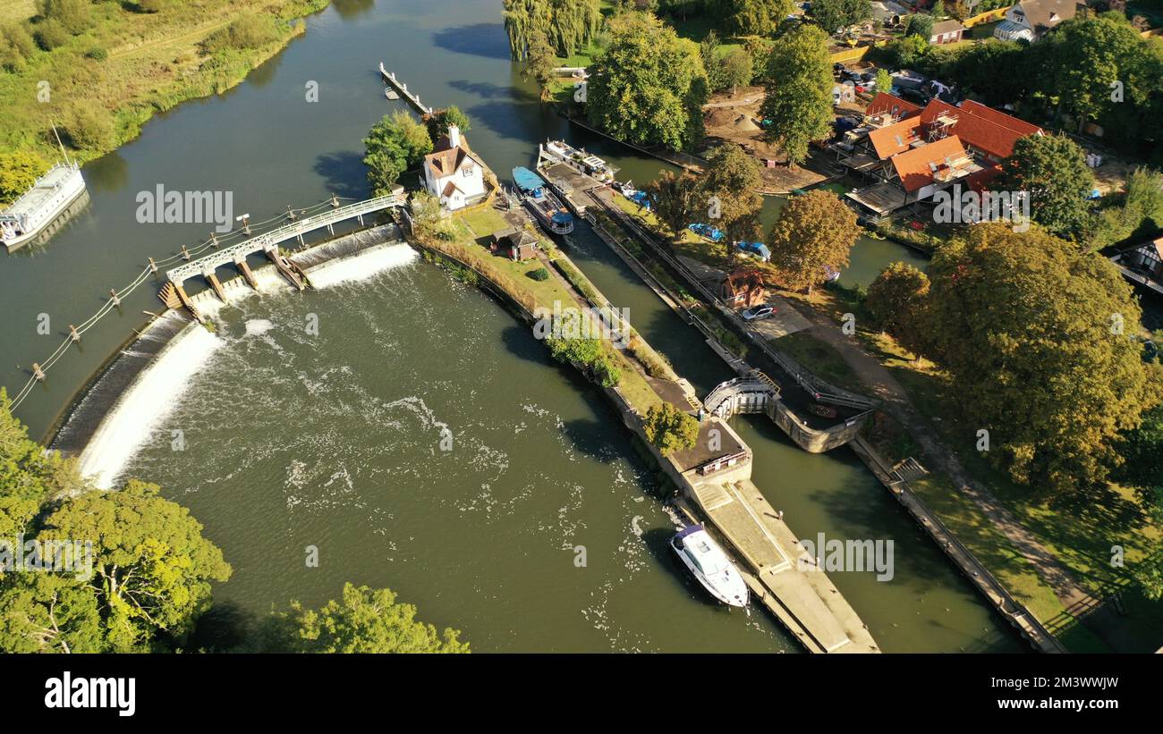 A drone aerial view of Hohenwerfen Castle or Festung with an autumn ...