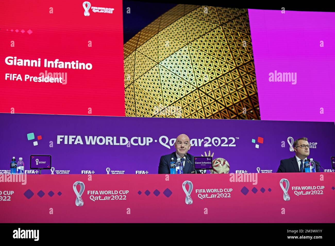 Gianni Infantino press conference during the FIFA World Cup Qatar 2022 ...